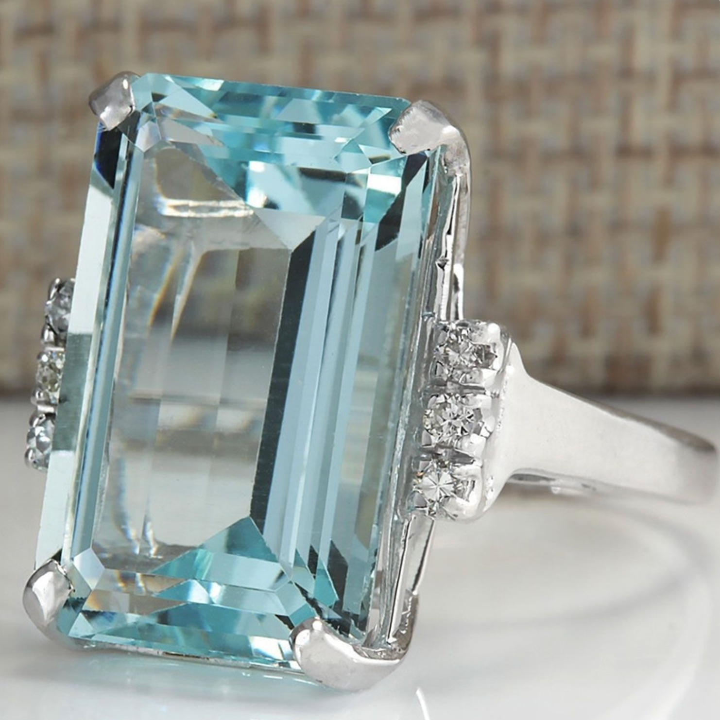 Light Blue Crystal Ring – Elisabeth Hayes